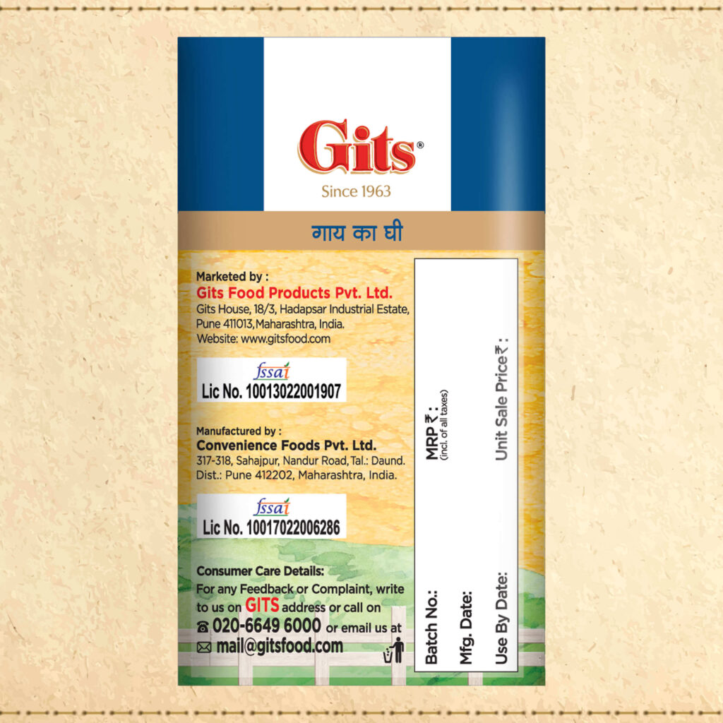 Gits Cow Ghee Pack - Gits Food