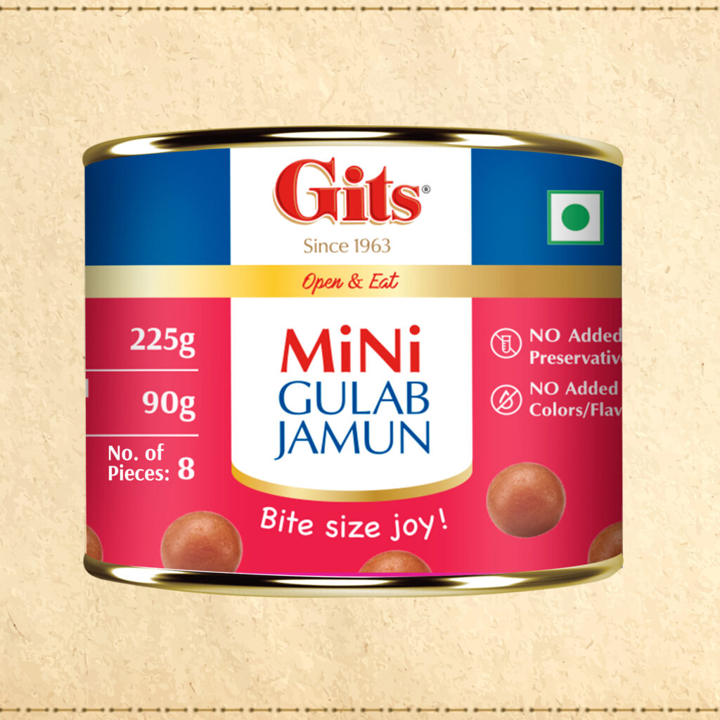 Gits MiNi Gulab Jamun – Open & Eat Tin - Gits Food