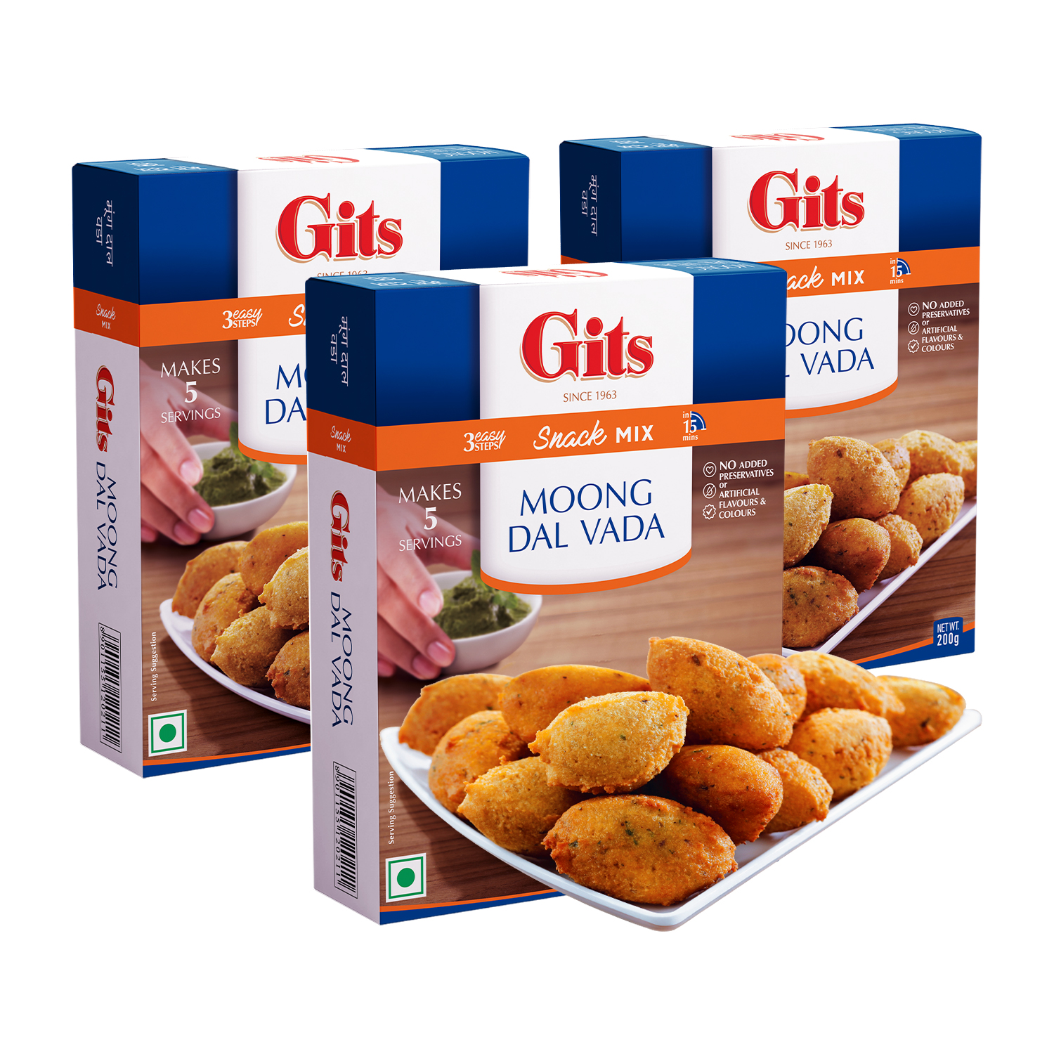 Moong Dal Vada (Pack of 3) - Gits Food